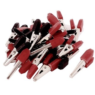 26x Copper Plated Metal Battery Clamp Alligator Test Clips 35mm Length ...