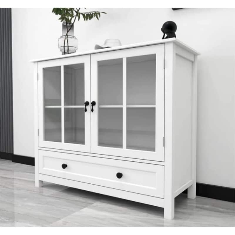 Modern Storage Cabinet, Decorative Console Table with Metal Handles ...