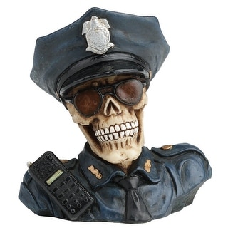 2.56 inches L Multicolor Skeleton Police Half Bust made of Resin - Bed ...