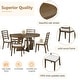 5-Piece Retro Dining Table Set, Extendable Round Table with Removable ...