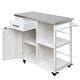 Outdoor Kitchen Island with Stainless Steel Top & Storage, Lockable ...