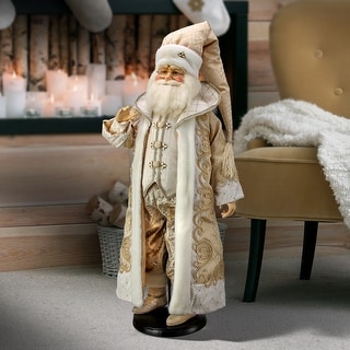 33" Gold Standing Santa W/Stand - Bed Bath & Beyond - 36560782