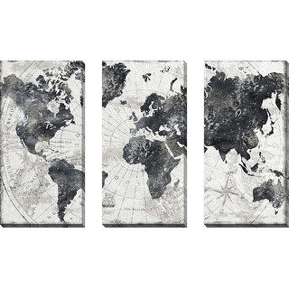 "Modern Atlas" 3 Piece Set on Canvas - Bed Bath & Beyond - 36631655