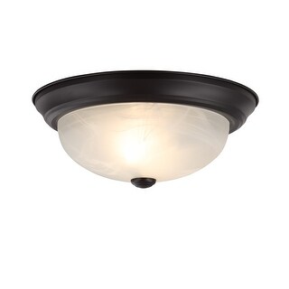 Aspen Creative 2Lt Flush Mount Ceiling Light Fixture,Oil Rubbed Bronze ...