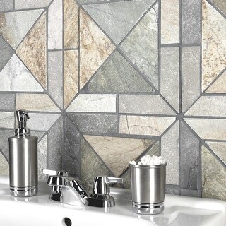 Merola Tile Crag Vintage Arizona Quartzite 12" x 12" x 10 mm Natural ...