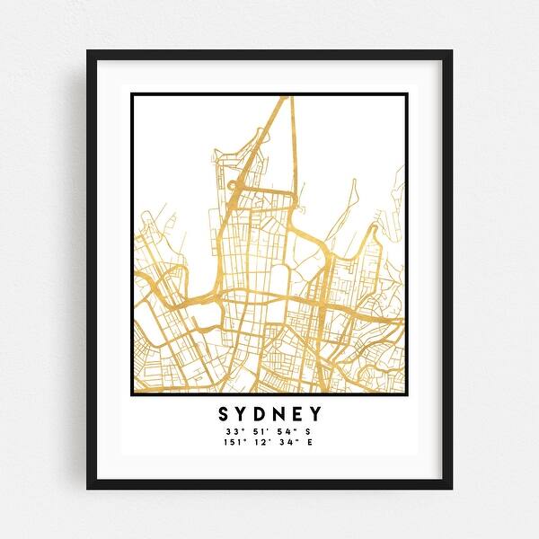 Sydney Australia Sydney Street Map Maps Minimal Art Print/Poster - Bed ...