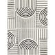 Well Woven Feliz Boho Ivory Black Stripes High-Low Shag Area Rug - Bed ...