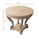 Curved Legs Farmhouse Style Small Size Round Dining Table - Natural ...