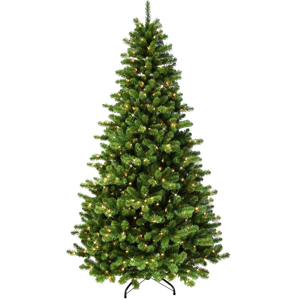 7.5' Vermont Spruce Puleo International Artificial Christmas Tree Sure ...