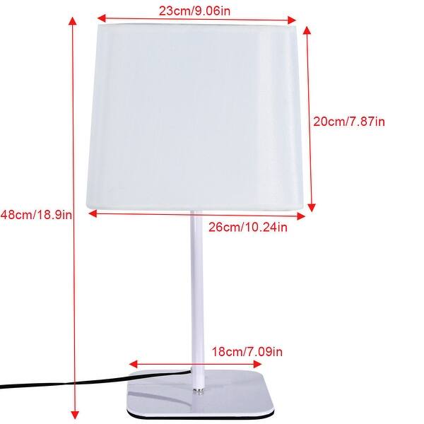 Bedside LED desk lamp , with button switch, (including LED bulbs) - 9in ...