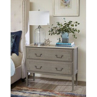 Dover Traditional Two Drawer Accent Chest, Distressed Gray - Bed Bath ...