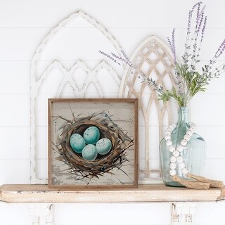 Robin Nest With Eggs Whitewash - Bed Bath & Beyond - 42710204