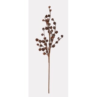 30" Icy Pine Cone Spray, Set of 3 - Brown - Bed Bath & Beyond - 38365630