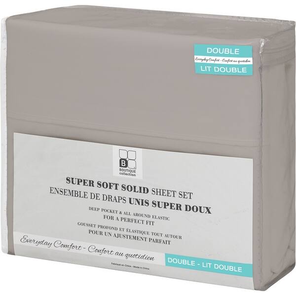 Solid 4 Piece King Tan Sheet Set - Bed Bath & Beyond - 33932656