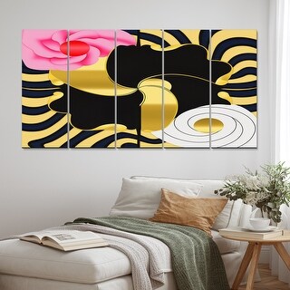 Designart "Circular Dynamics In Pink Gold And White" Religious ...