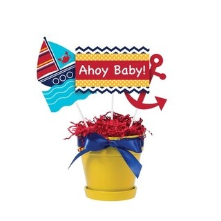 Club Pack of 18 Ahoy Matey School Bus Yellow and Nautical Navy Blue ...