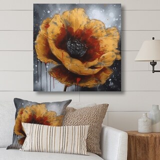 Designart "Yellow Delicate Poppy" Floral Poppy Canvas Prints - Bed Bath ...