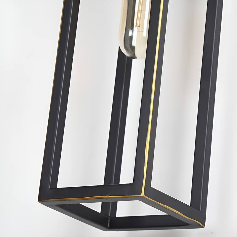 2 Bulb Metal Frame Wall Scones, Square Symmetrical Structured ...