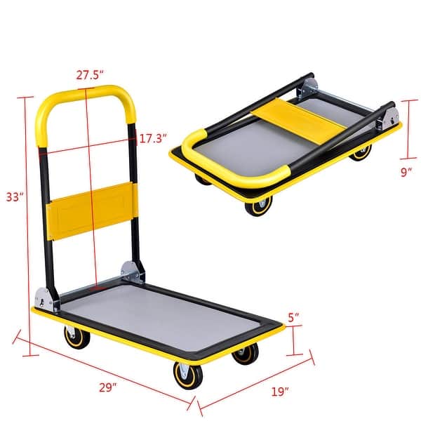 330lbs Folding Platform Cart Dolly Push Hand Truck Moving Warehouse ...