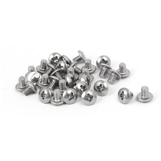 316 Stainless Steel Phillips Head Machine Screw Silver Tone 30pcs - Bed ...