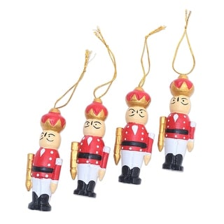 Novica Handmade Toy Soldiers Wood Holiday Ornaments (Set Of 4) - Bed ...