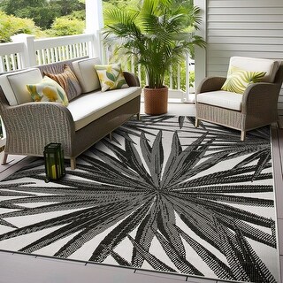 World Rug Gallery Tropical Nature Inspired Indoor/Outdoor Area Rug ...