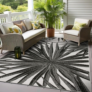 World Rug Gallery Tropical Nature Inspired Indoor/Outdoor Area Rug ...