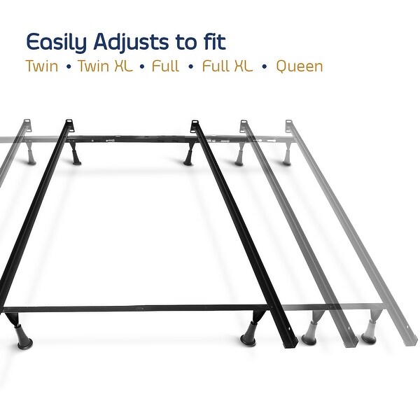 Clara Clark Expandable 4 Leg Support Metal Bed Frame Queen Full Twin On Sale Bed Bath Beyond 33860269