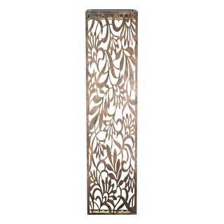 Exhart Solar Metal Filigree Wall Panel Art with Floral Pattern, 8 x 33 ...