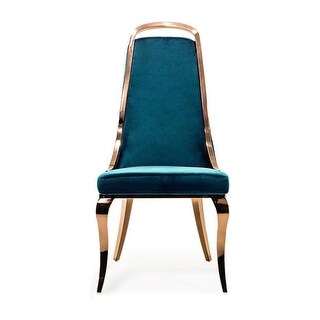 Milano Rose Gold Stainless Steel Dining Chair, Set of 2 - Bed Bath ...