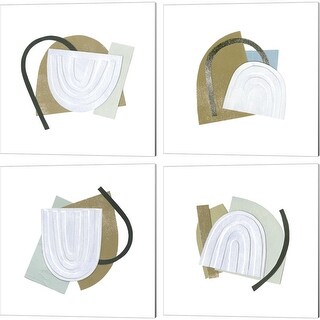 Emma Caroline 'Mod Rainbow Collage' Canvas Art (Set of 4) - Bed Bath ...