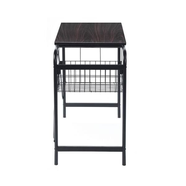 Computer Desk Writing Desks Home Office Desk With Wire Storage Basket ...