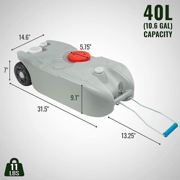 Hike Crew RV Portable Waste Tank, Odorless Black or Grey Water Tote for ...