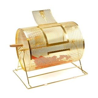 GSE™ Medium Brass Raffle Ticket Drum - Holds 5,000 Tickets or 200 Ping ...