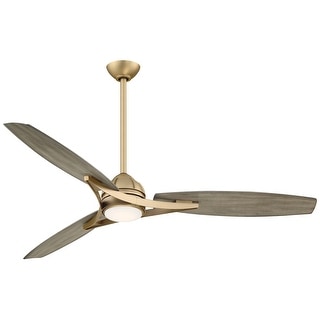 Minka Aire Molino Soft Brass 3 Blade 65 Inch Outdoor Ceiling Fan - Bed ...