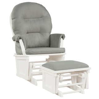 Baby Nursery Relax Rocker Rocking Chair Set-Light Gray - 29.5" x 26" x ...