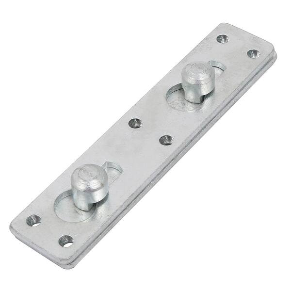 5-inch Length No-Mortise Bed Hinge Rail Bracket 2 Sets - Silver Tone ...