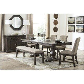 Shannah Renaissance Brown Traditional Extendable Dining Room Set - Bed ...
