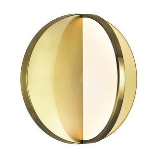 Tranche LED Sconce With Brushed Brass Finish - Brushed Brass - Bed Bath ...