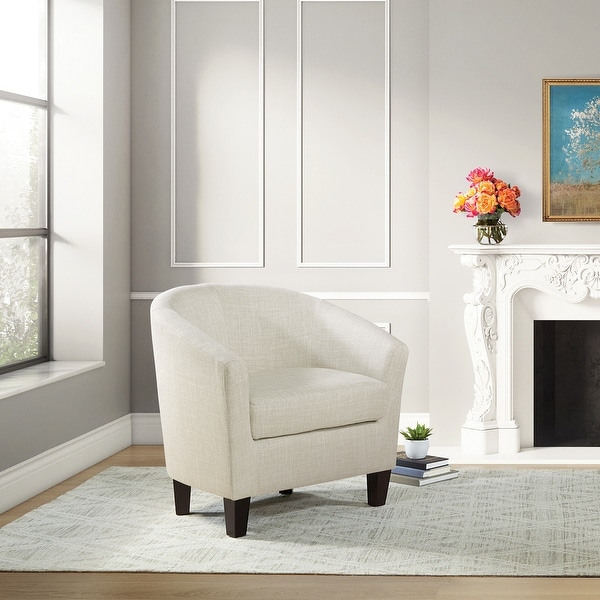 Ave six ethan tub chair in blue denim fabric store