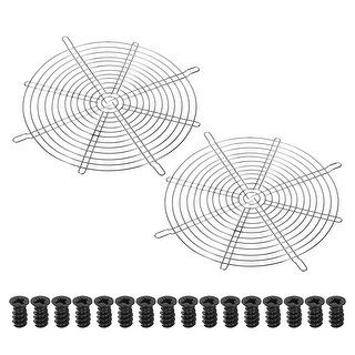 280mm Fan Finger Grill, 2 Pack Metal Grill Protector Guard with Screw ...