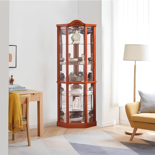 Corner display hutch store