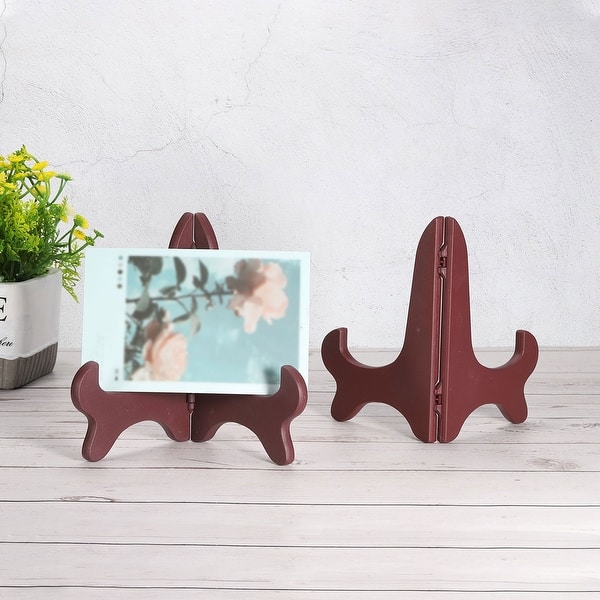 8 Inch Display Stand Holders Display Pictures PP Plastic Red Pack of 4 ...