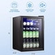Mini Fridge-100 Can Beverage Refrigerator, Wine Cooler, Clear Front ...