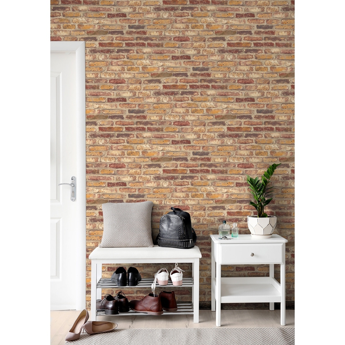 rustic red brick wallpaper