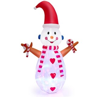 8 Feet Christmas Snowman Decoration Inflatable Xmas Decor - 5ft x 3ft x ...
