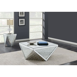 Amore Mirrored Coffee And End Table Set Silver - Bed Bath & Beyond - 42931725