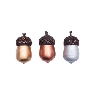 Wooden Acorn Ornament, Set of 3 - Set of 3 - Bed Bath & Beyond - 35773192