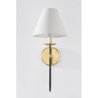 Demarest 18.75" High Aged Brass/Distressed Bronze Wall Sconce - Bed ...