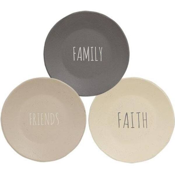 Faith Family Friends Plate 3 Asstd. - 6.25" in diameter. - Bed Bath ...